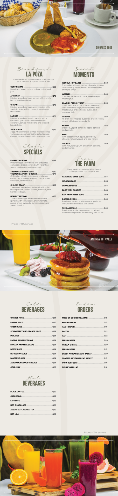 Menú - Clarion Hotel & Suites